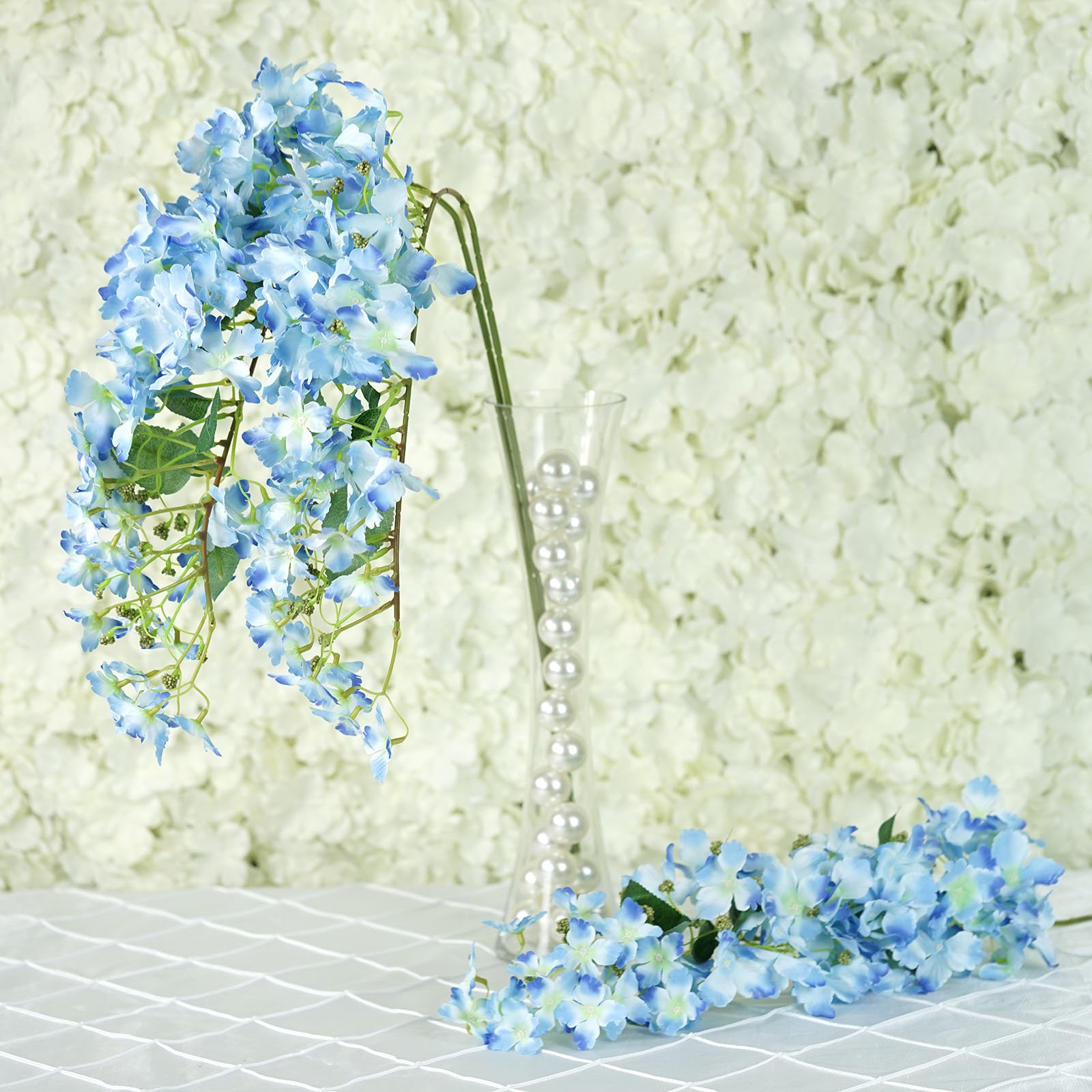 Buy 41'' | Pack of 4 | Blue Tall Artificial Hydrangea Stems | Silk ...