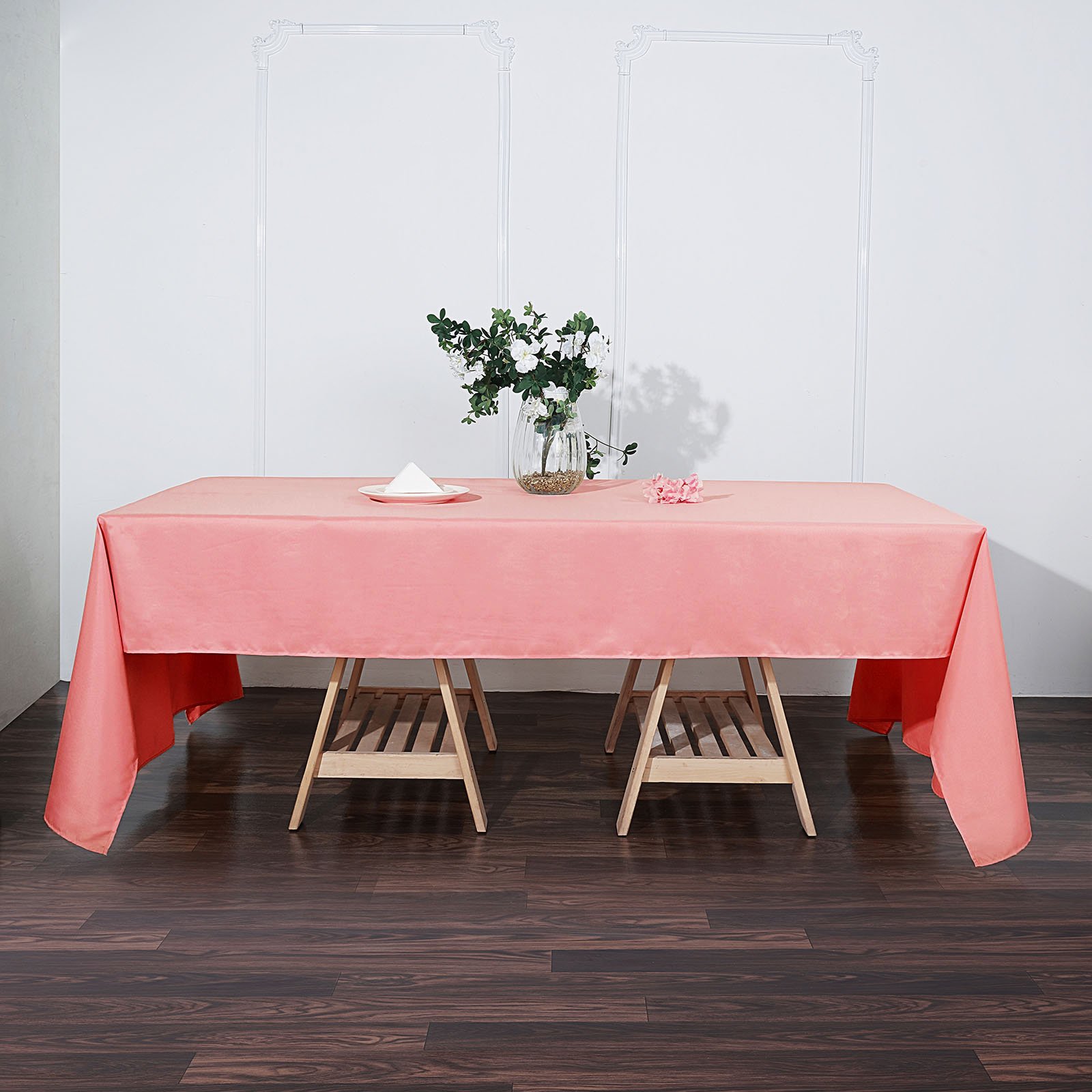 Buy 60"x126" Coral Polyester Rectangular Tablecloth - Case of 36 ...
