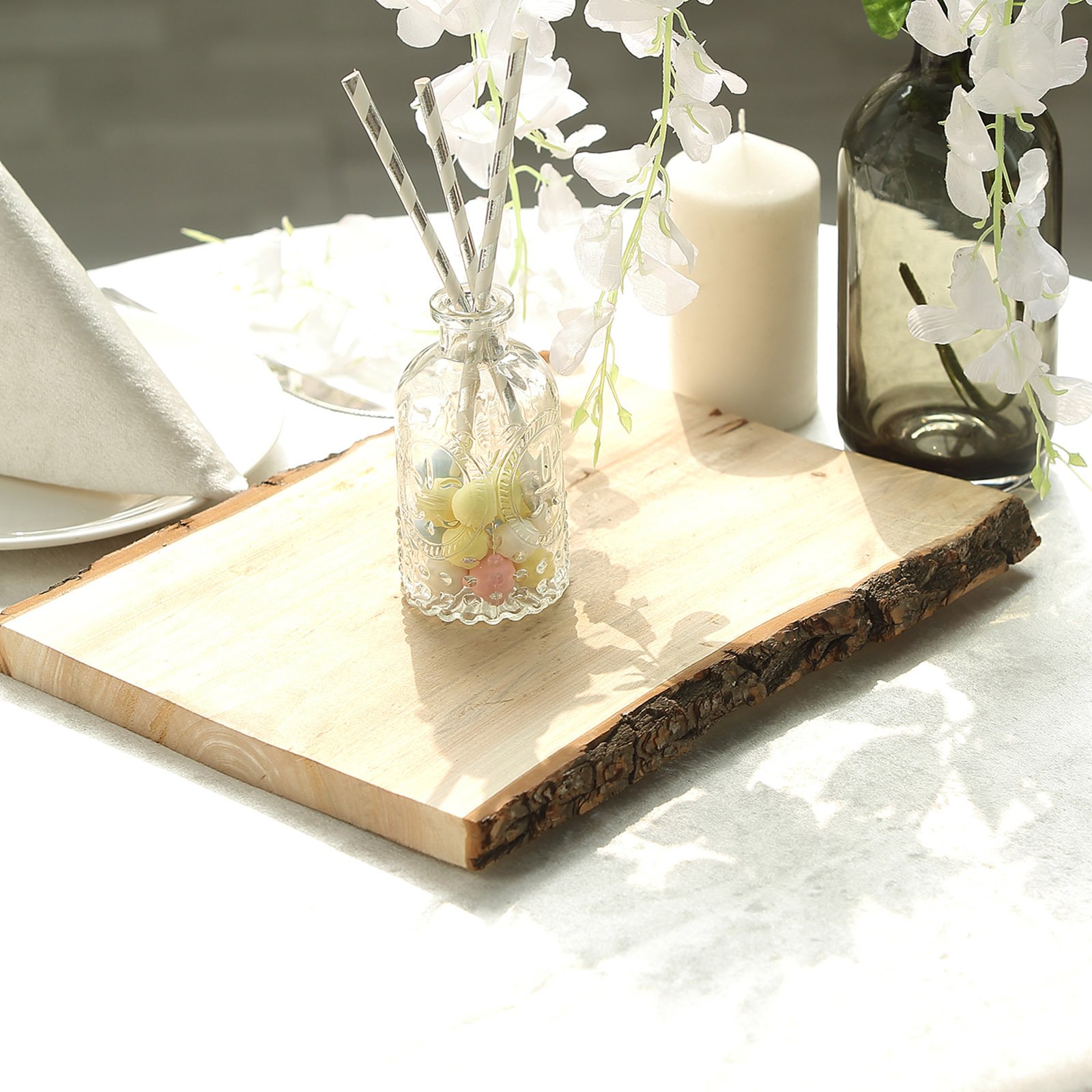 Buy 13"x11" - Rustic Natural Wood Slices | Rectangular Poplar Wood ...